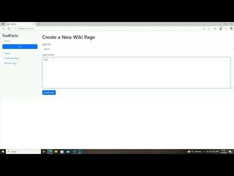 FastFacts | My Wiki Website – CS50W Project 1 Submission - YouTube