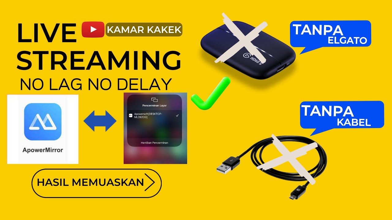 LIVE STREAMING MOBILE LEGEND TANPA ELGATO DAN KABEL - YouTube