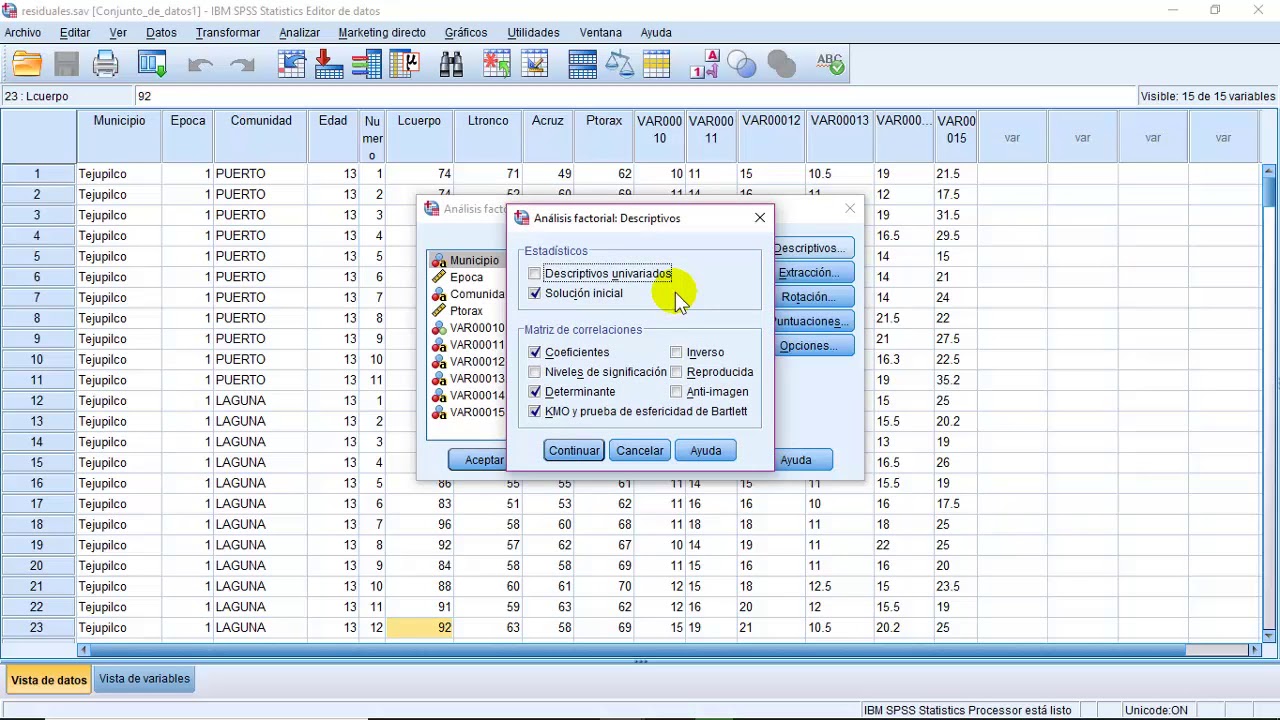Pruebas KMO con SPSS - YouTube