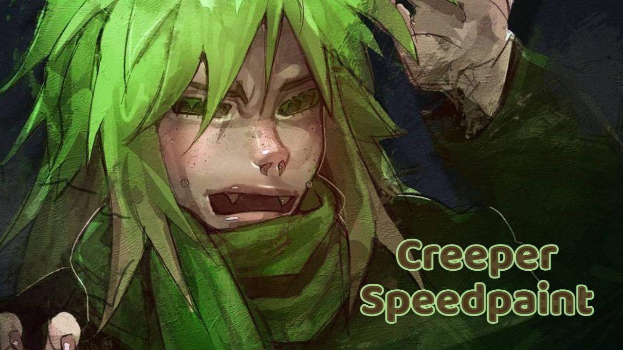 Creeper as a Human Speedpaint - YouTube