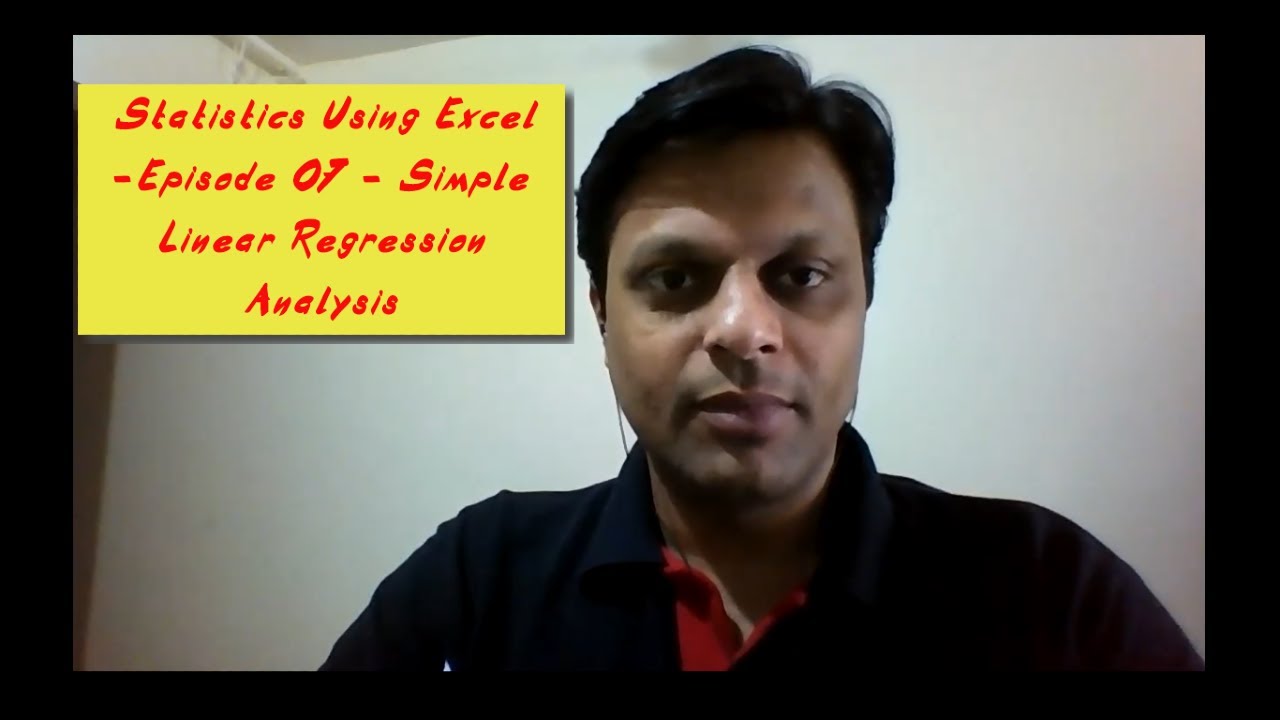 Statistics Using Excel Episode 7 Simple Linear Regression Analysis Youtube