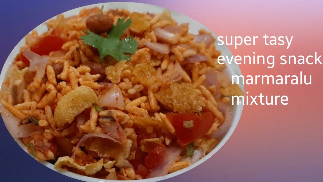 #Evening snacks item maramarala mixture👌tasty&easy||murri mixture ...
