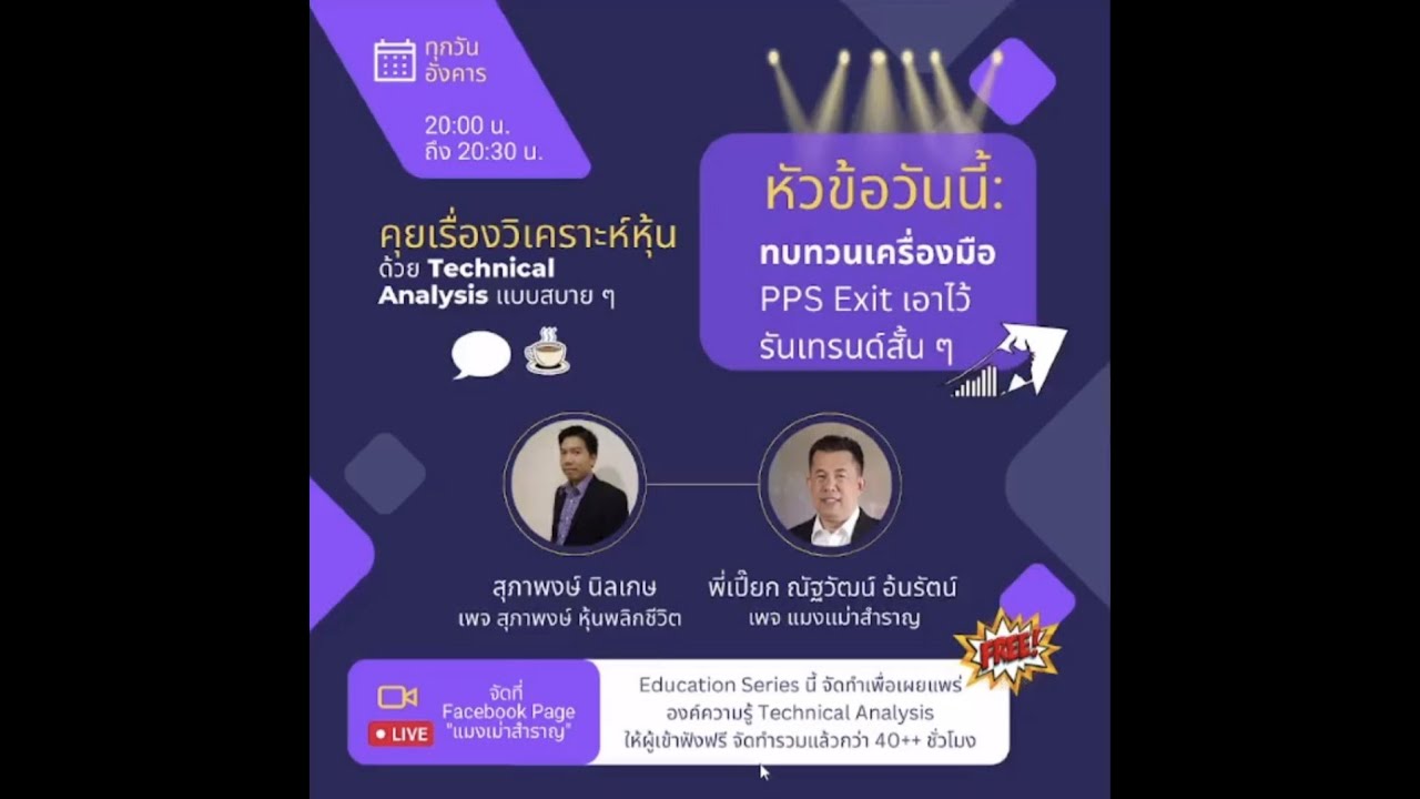 คุยเรื่องหุ้นสายกราฟแบบสบายๆ EP58 “ทบทวนเครื่องมือ PPS Exit เอาไว้รัน ...