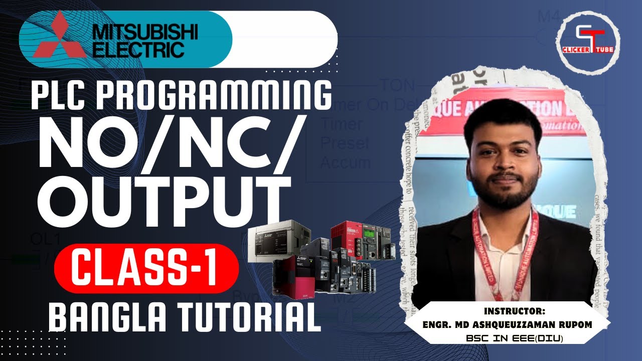 Understanding NO,NC and Output in Mitsubishi PLC Programming - Class 1 ...