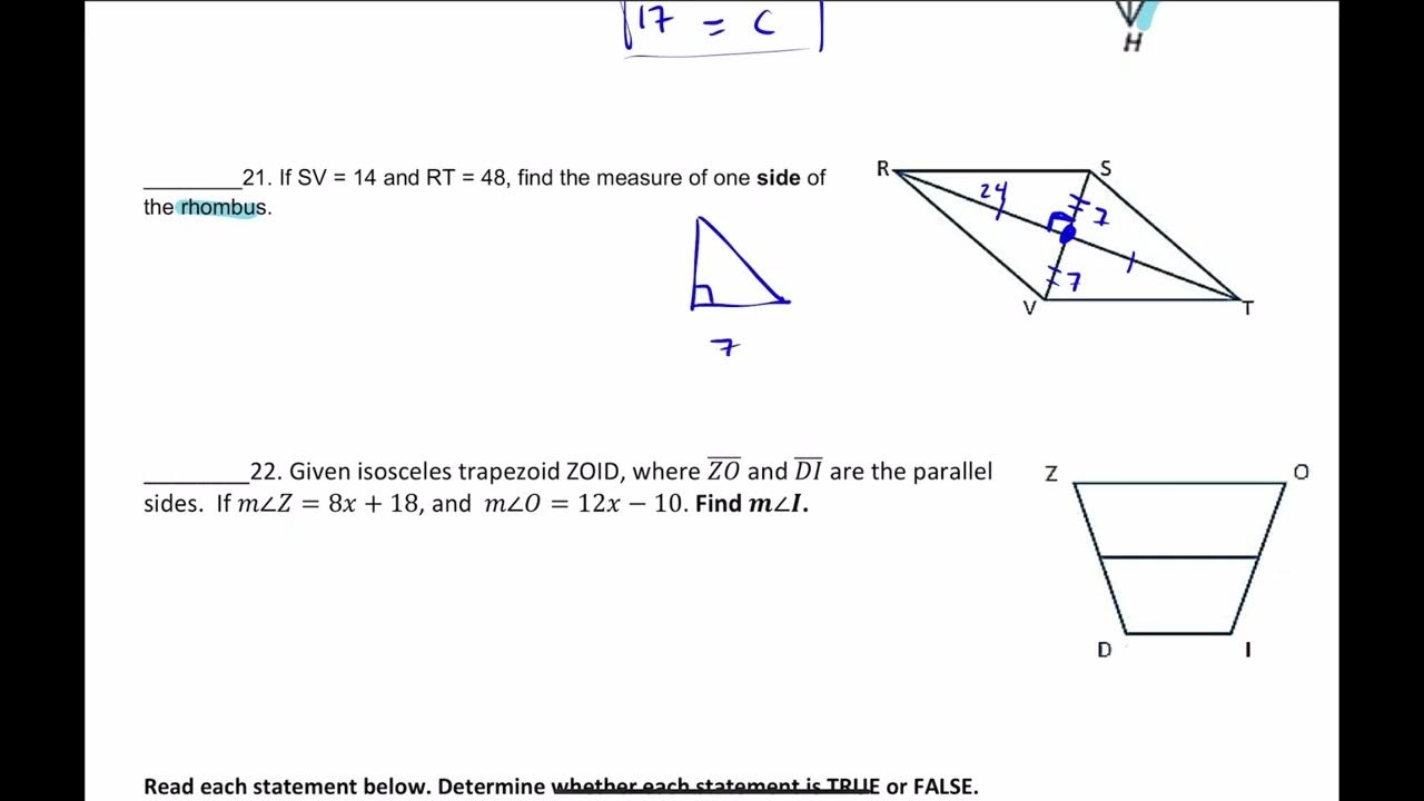 Geometry Review for Test #6 (2023) - Part 4 / Page 4 - YouTube