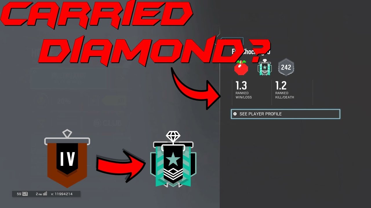 Carried Diamond? - Rainbow Six Siege Diamond Gameplay - YouTube
