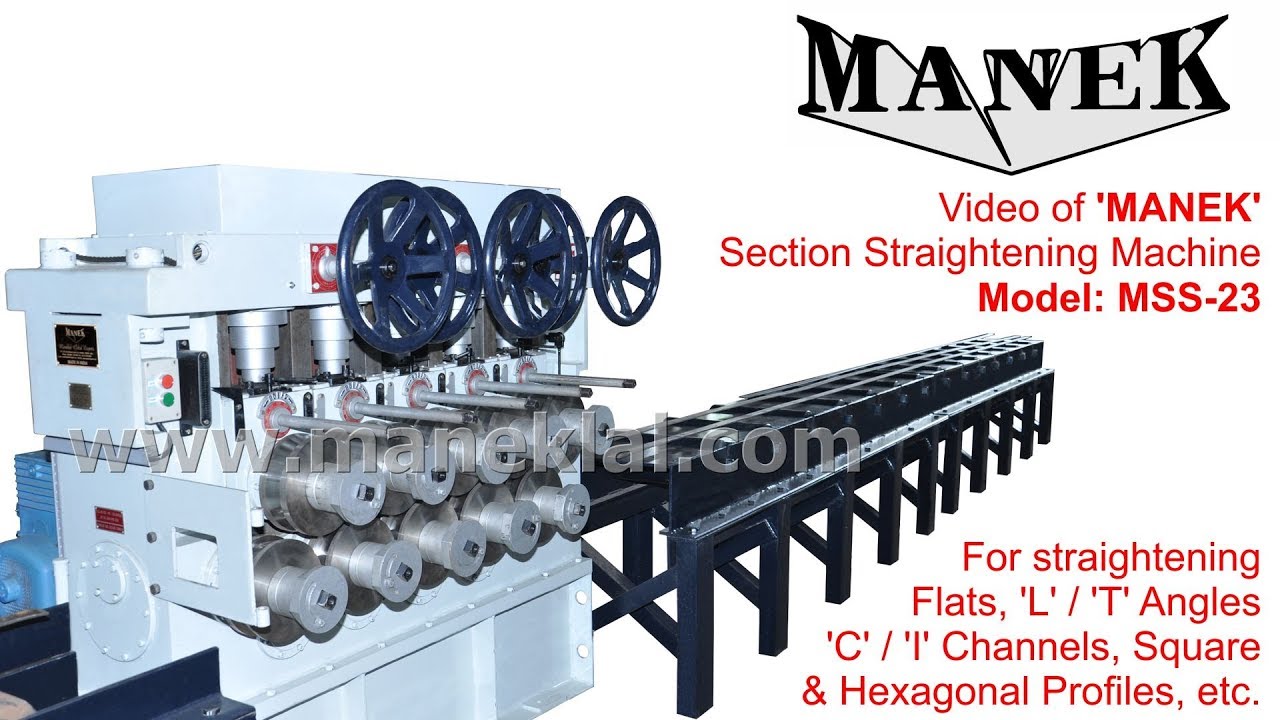 'MANEK' - Section Straightening Machine Model: MSS-23 - YouTube