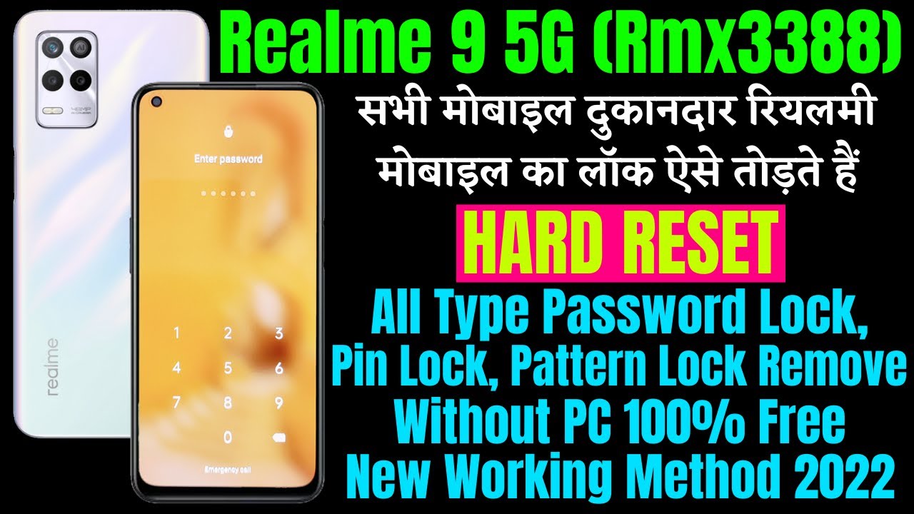 Realme 9 5G (Rmx3388) Hard Reset || All Type Password Lock, Pattern ...