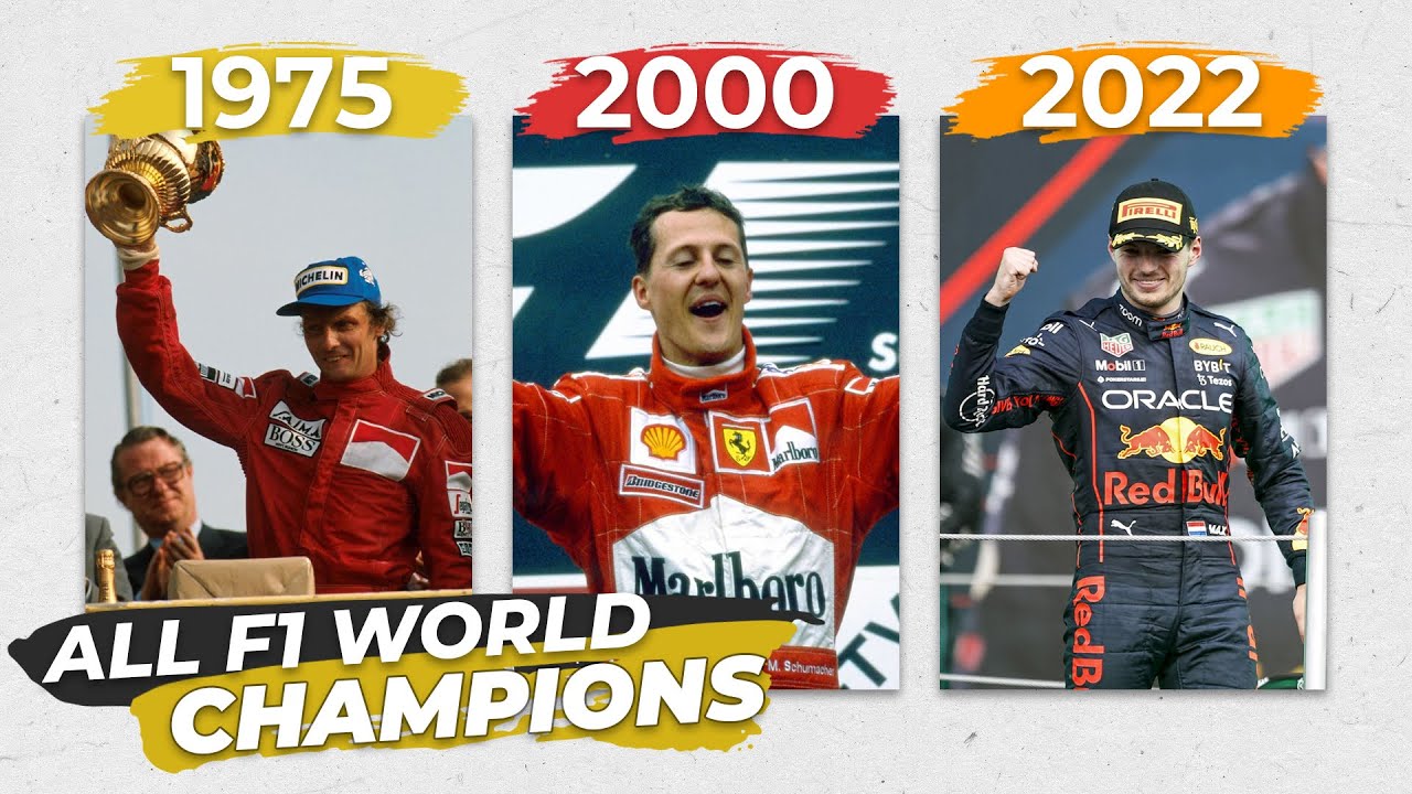 All F1 World Champions | Winners from 1950 to 2022 - YouTube
