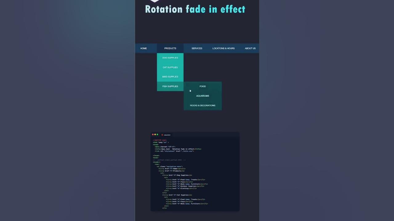 Rotation Fade In Effect Html Css Shortsvideo Htmlcss Coding Youtubeshorts Html Html5