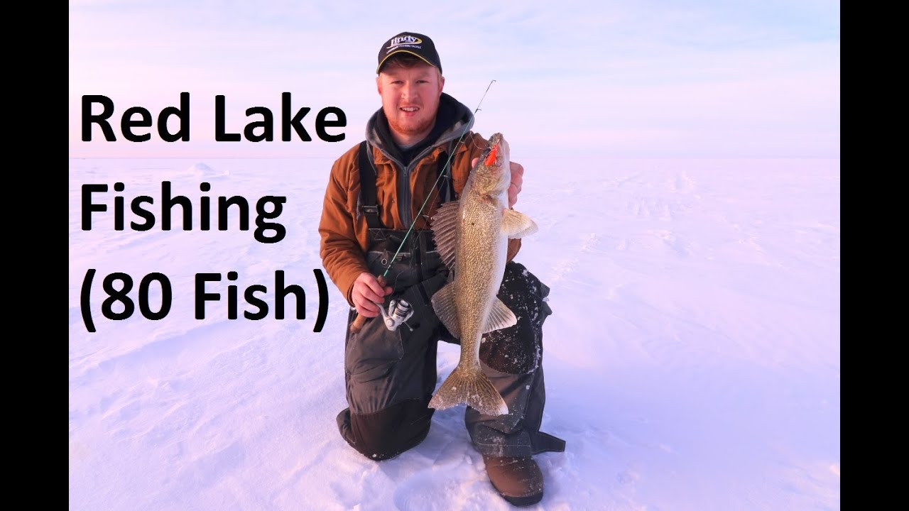 Ice Fishing Red lake - YouTube