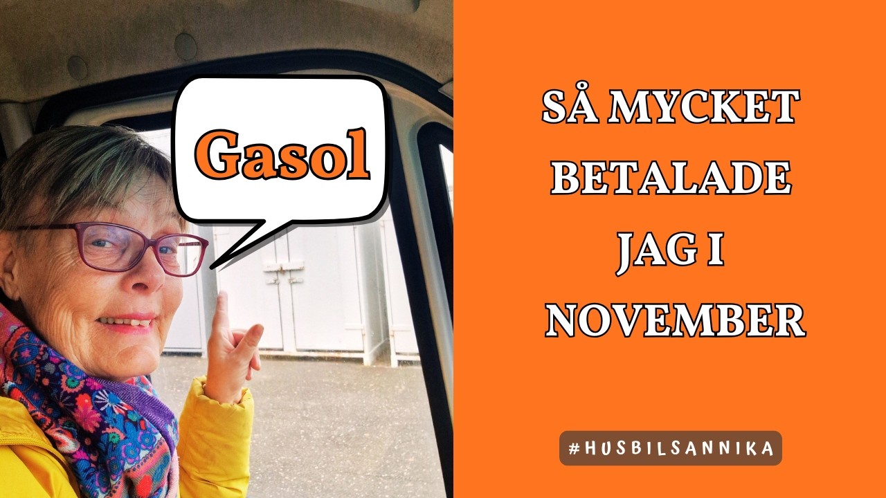 Gasol, så mycket betalade jag i november. | Husbilsliv - YouTube