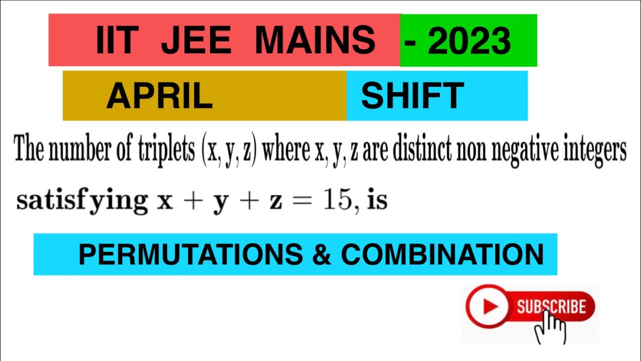 The number of triplets(x,y,z) where x,y,z are distinct non negative integers satisfying x+y+z=15 ...