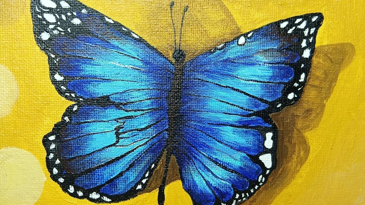 Acrylic painting butterfly 🦋/Acrylic painting tutorial/Acrylic painting ...