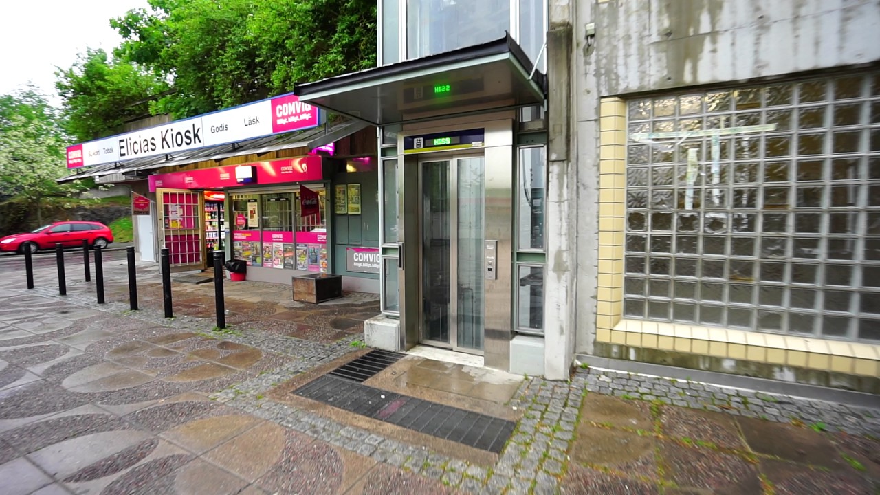Sweden, Stockholm, TENSTA subway station, escalator and SMW elevator ...