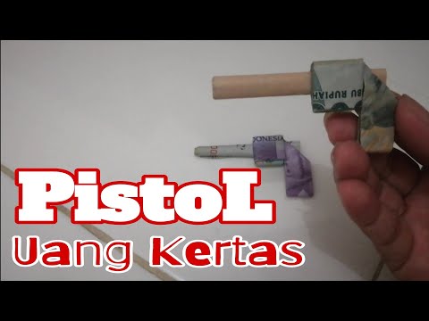 cara membuat pistol dari uang kertas | origami uang kertas | seni melipat uang kertas