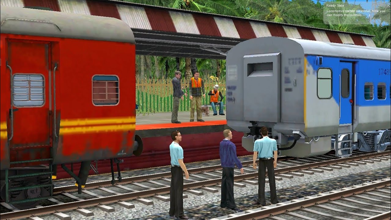 WAP 7 COUPLING LHB BLUE COACH TO ICF RED COACHES | Railfans ...