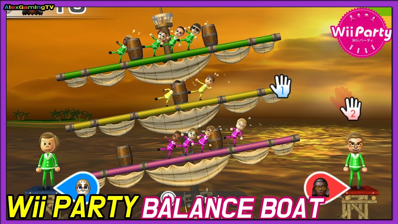 Wii party - Balance Boat (Eng sub) Player Sam - YouTube