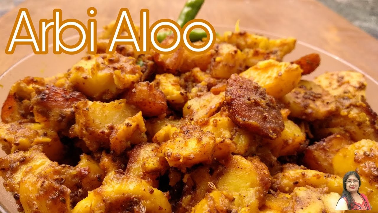Dry Arbi Aloo Recipe | Sukhi Arbi Recipe | Arbi Masala | Taro & potato ...