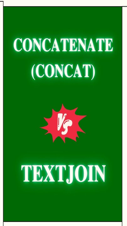 Concatenate Vs Textjoin Function in Excel - YouTube
