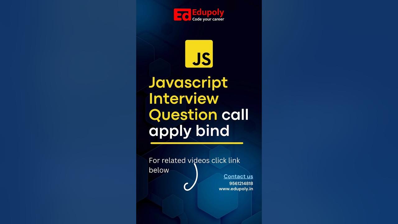 Javascript Interview Question Call Apply Bind Youtube