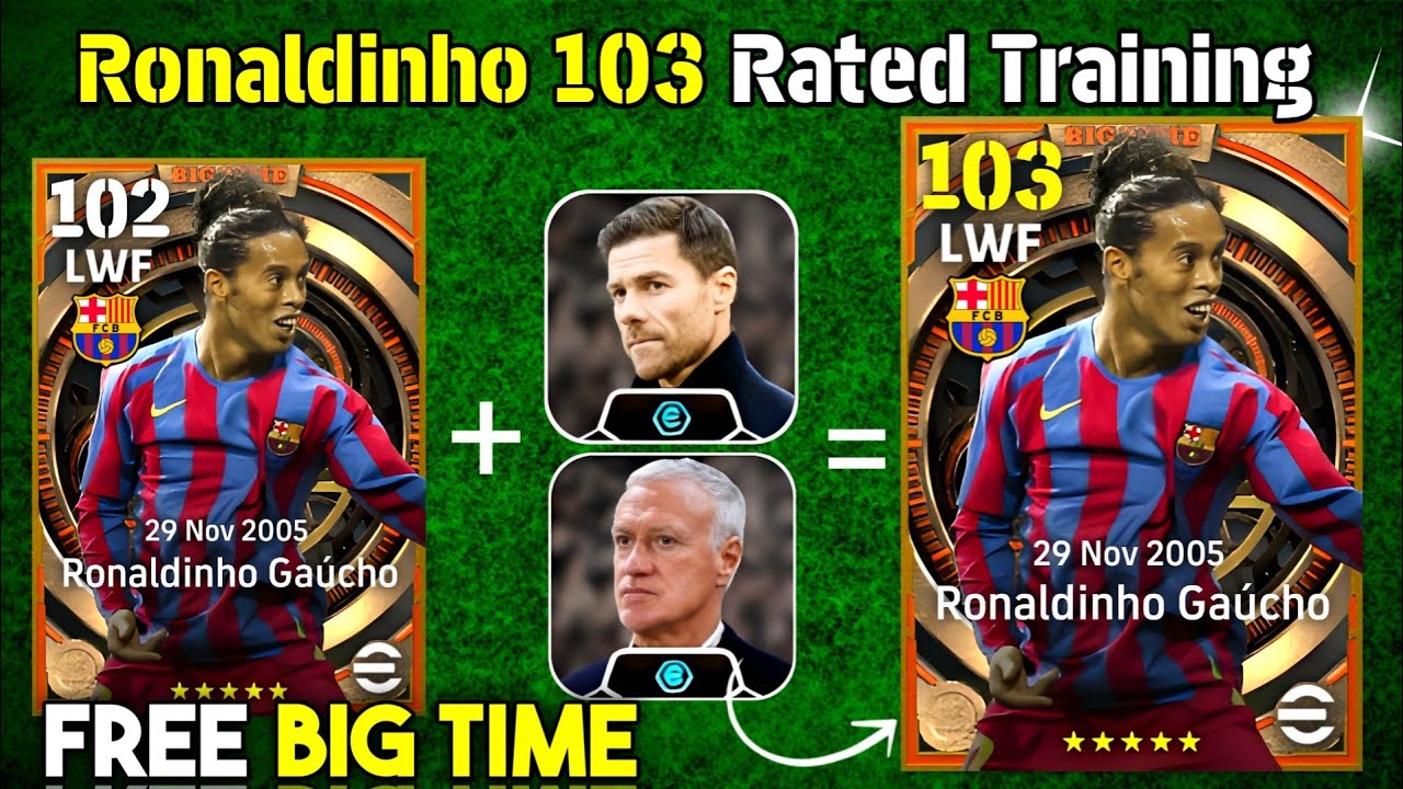 Ronaldinho 103 Secret🔥Training efootball 2025 || Free Bigtime 💥 Ronaldinho 103 efootball - YouTube