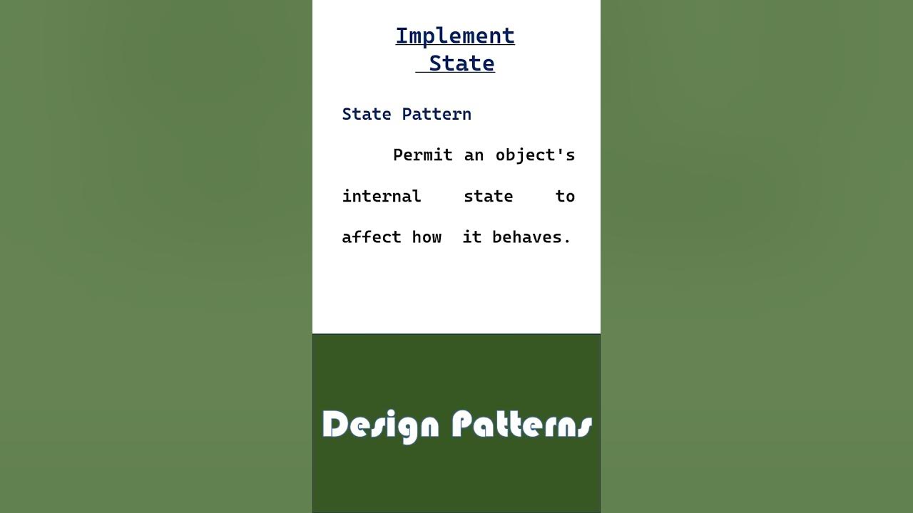 implement state || design patterns - YouTube