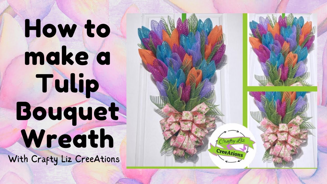 How to make a Tulip Wreath | DIY Flower Wreath | Easy Spring Wreath ...