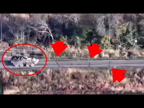 Fast Driving BTR-82 Approach 3 Anti-Tank Mine Lines!