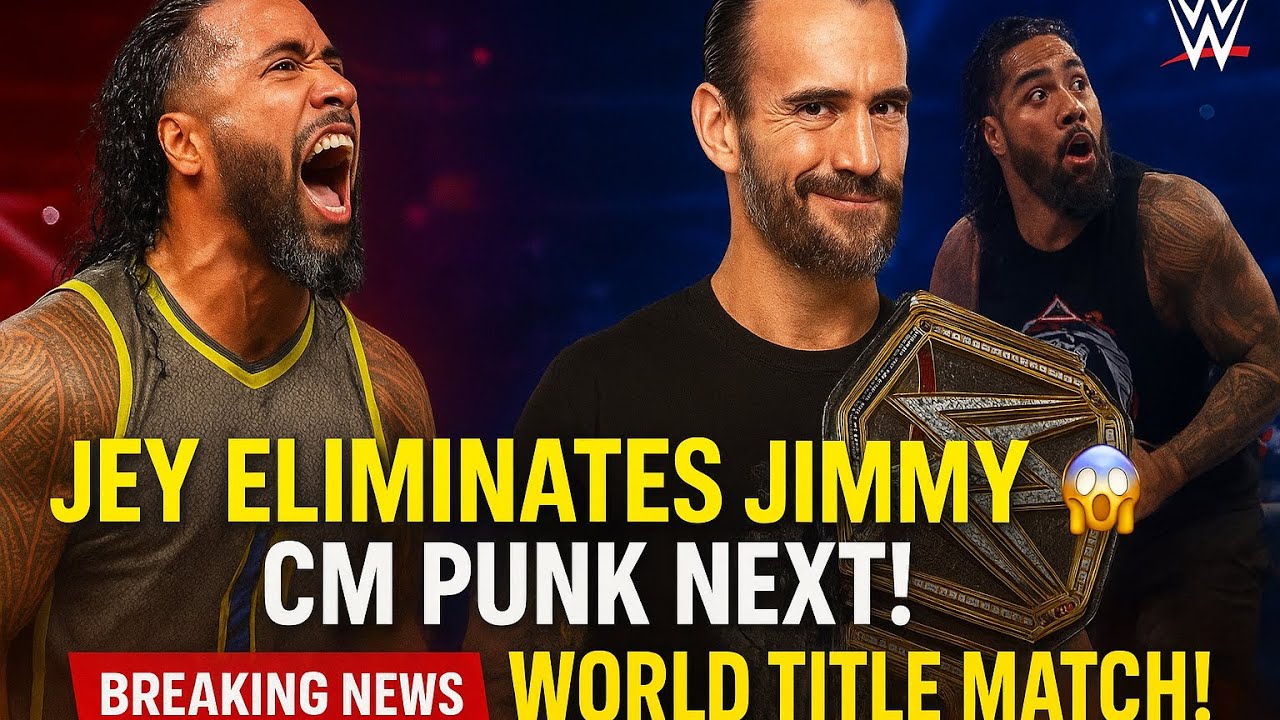 “Jey Uso ELIMINATES Jimmy Uso 😱 Then Challenges CM Punk For The WORLD ...