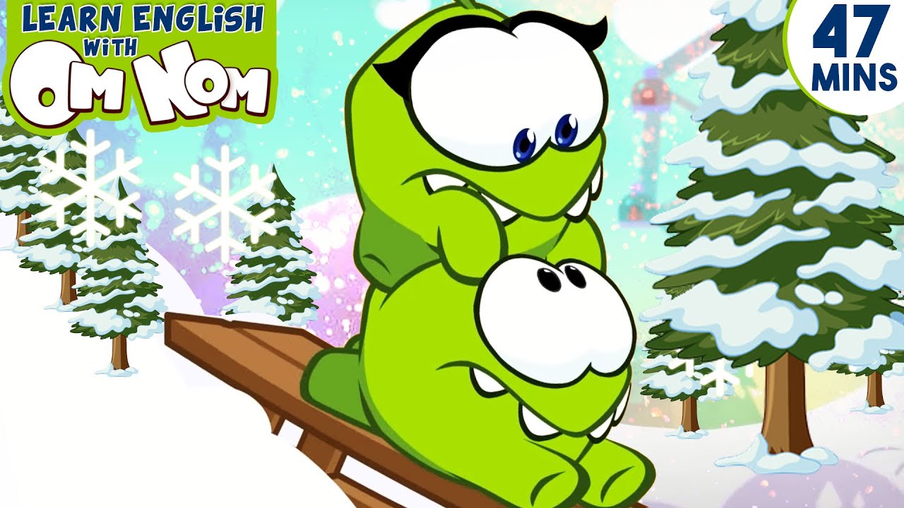 Learn With Om Nom | Sledding In The Snow | Om Nom Fun Learning Videos ...