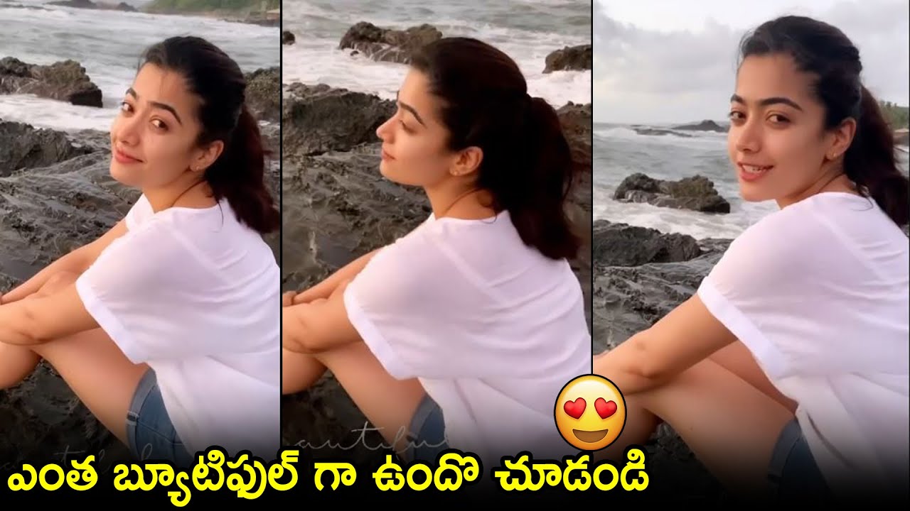 Actress Rashmika Mandanna Enjoying Beach View | #RashmikaMandanna ...