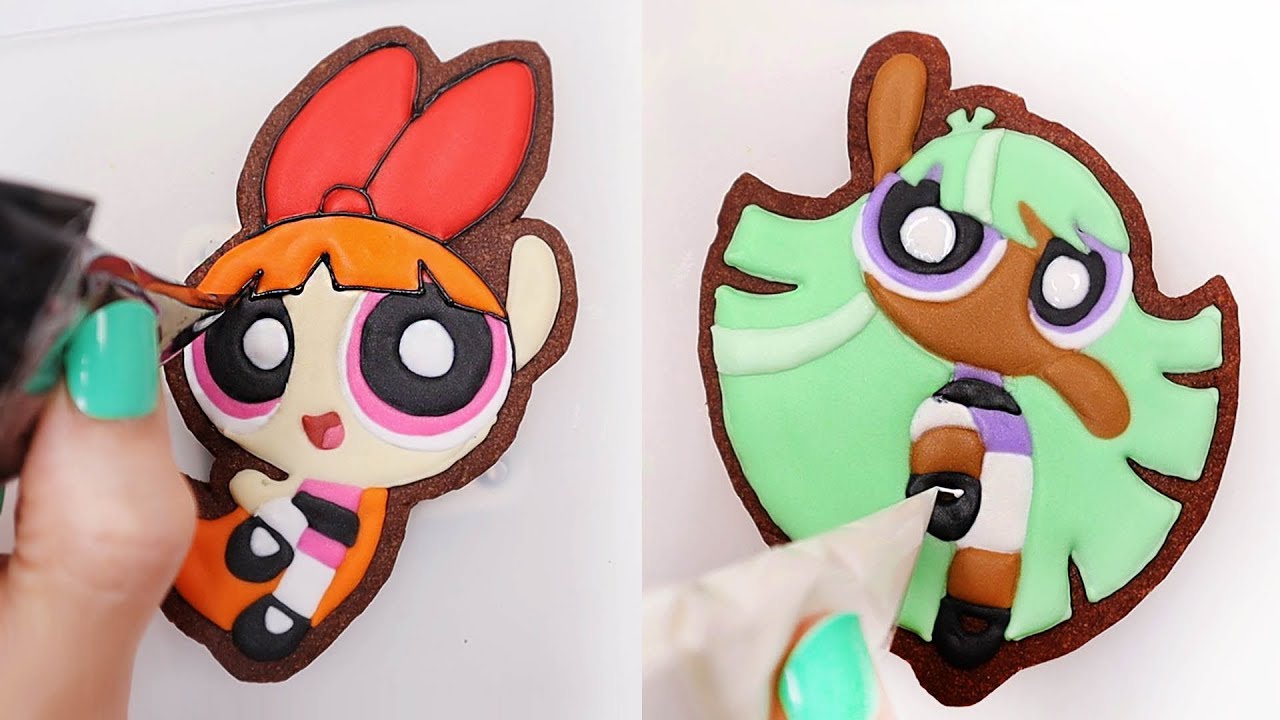 Powerpuff Girls Cookie Art Blossom Bubbles Buttercup Bliss Youtube