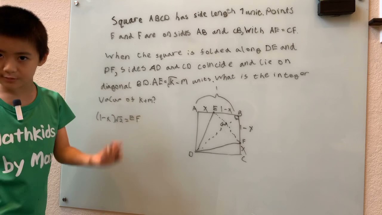 MathCounts 2011 problem: What is the integer value of k+m? (see details in the description ...
