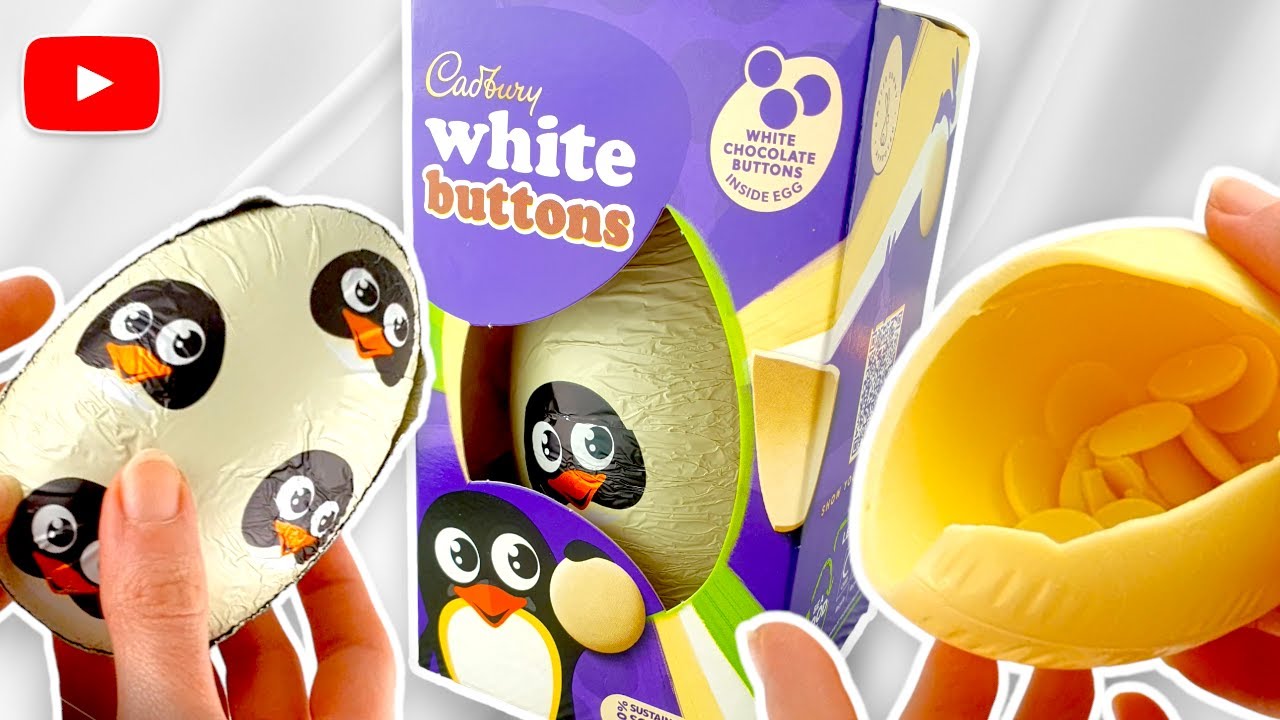 Cadbury White Chocolate Buttons | Shell Egg 98g | ASMR Presentation & Opening | Easter Food ...