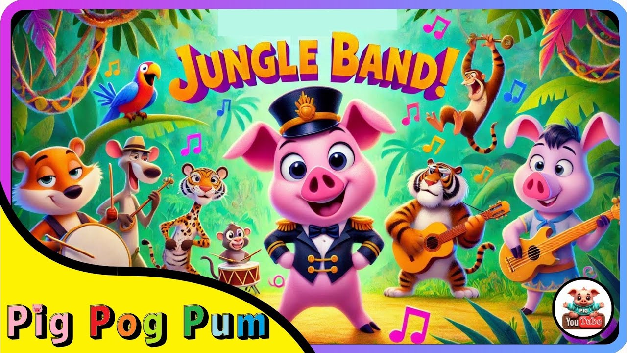 Piggy’s Jungle Band Song | Fun Animal Music for Kids | Sing & Dance ...