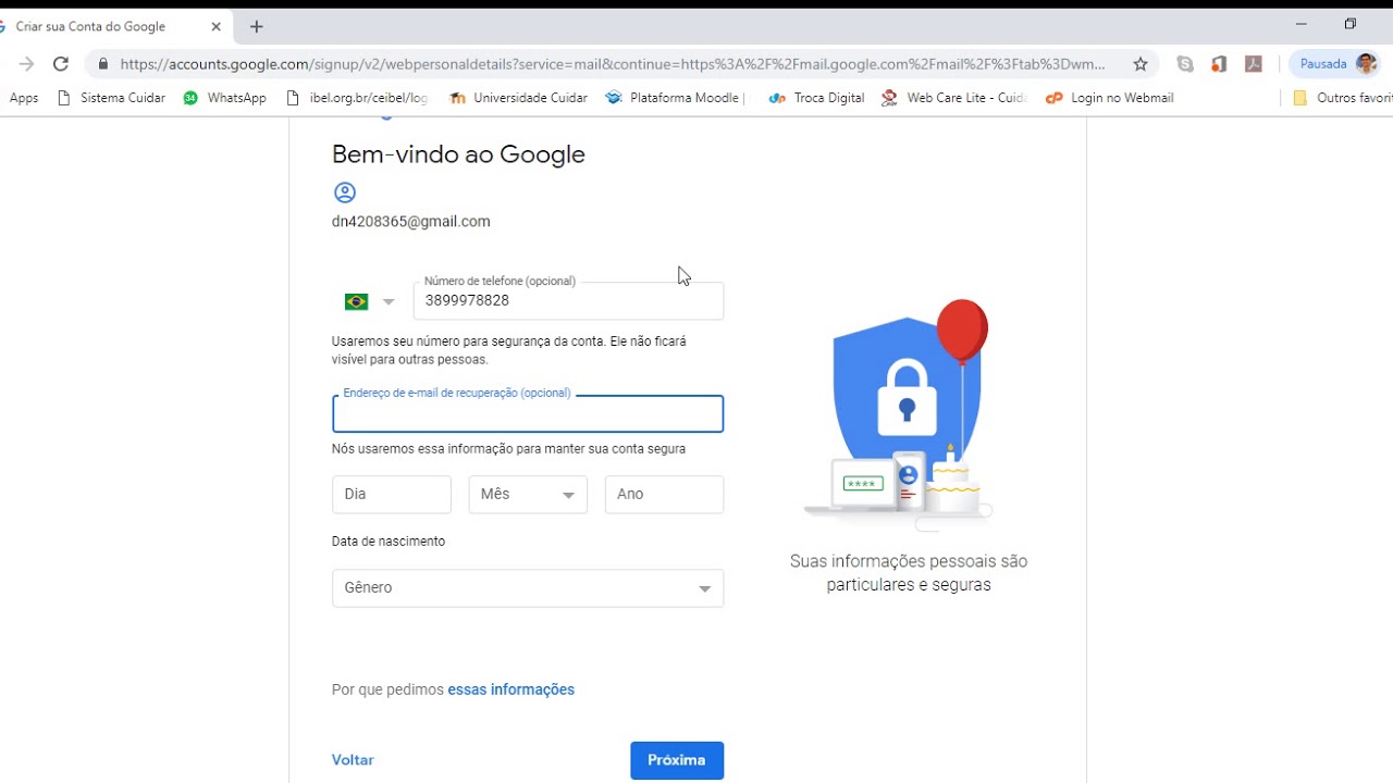 Como criar uma conta Google e Gmail - YouTube