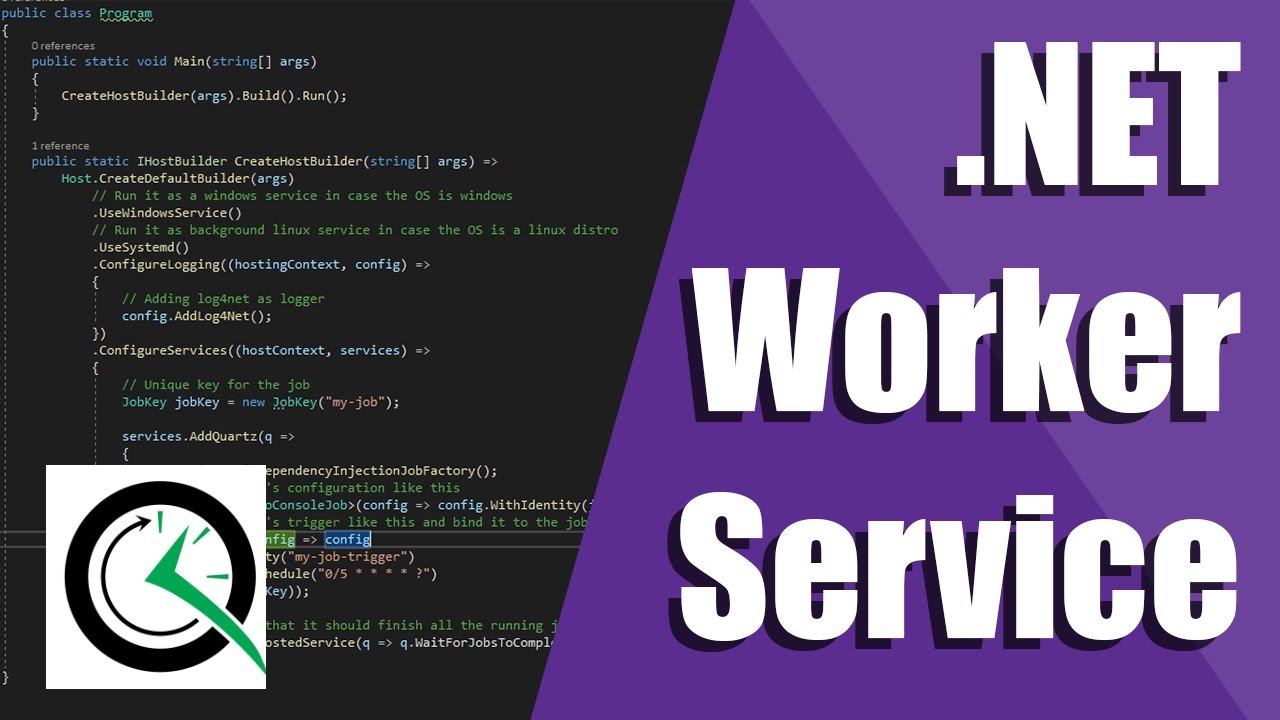 Background Service cu Worker Service și Quartz.NET - YouTube