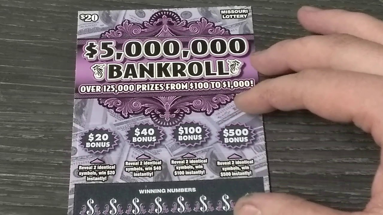 $20 $5,000,000 BANKROLL MISSOURI SCRATCH OFF LOTTERY TICKET - YouTube