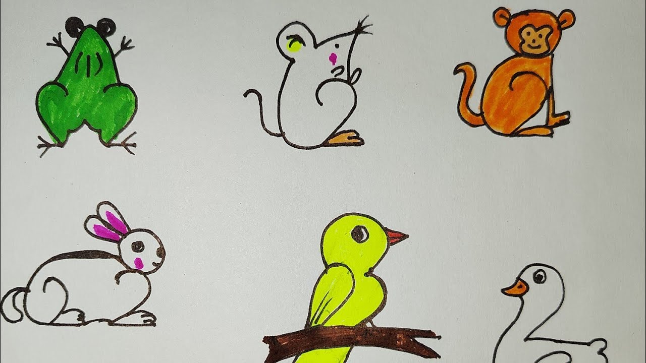 Easy Drawing ideas with number 2,Painting and Coloring For Kids and ...