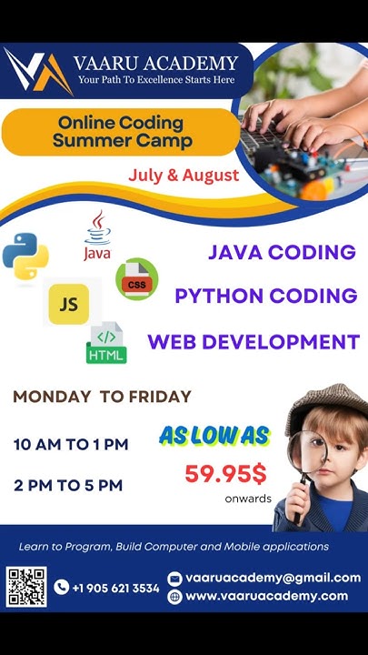 Coding Summer Camp 2025 | Python, Java & Web Development for Students (Grade 6+) #codingshorts ...