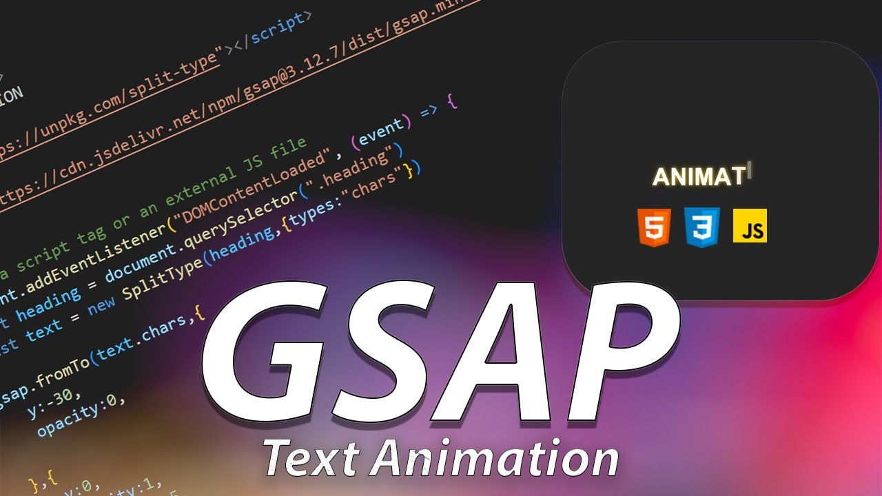 Create Modren Text Animation Html Css Javascript Gsap Youtube 6753