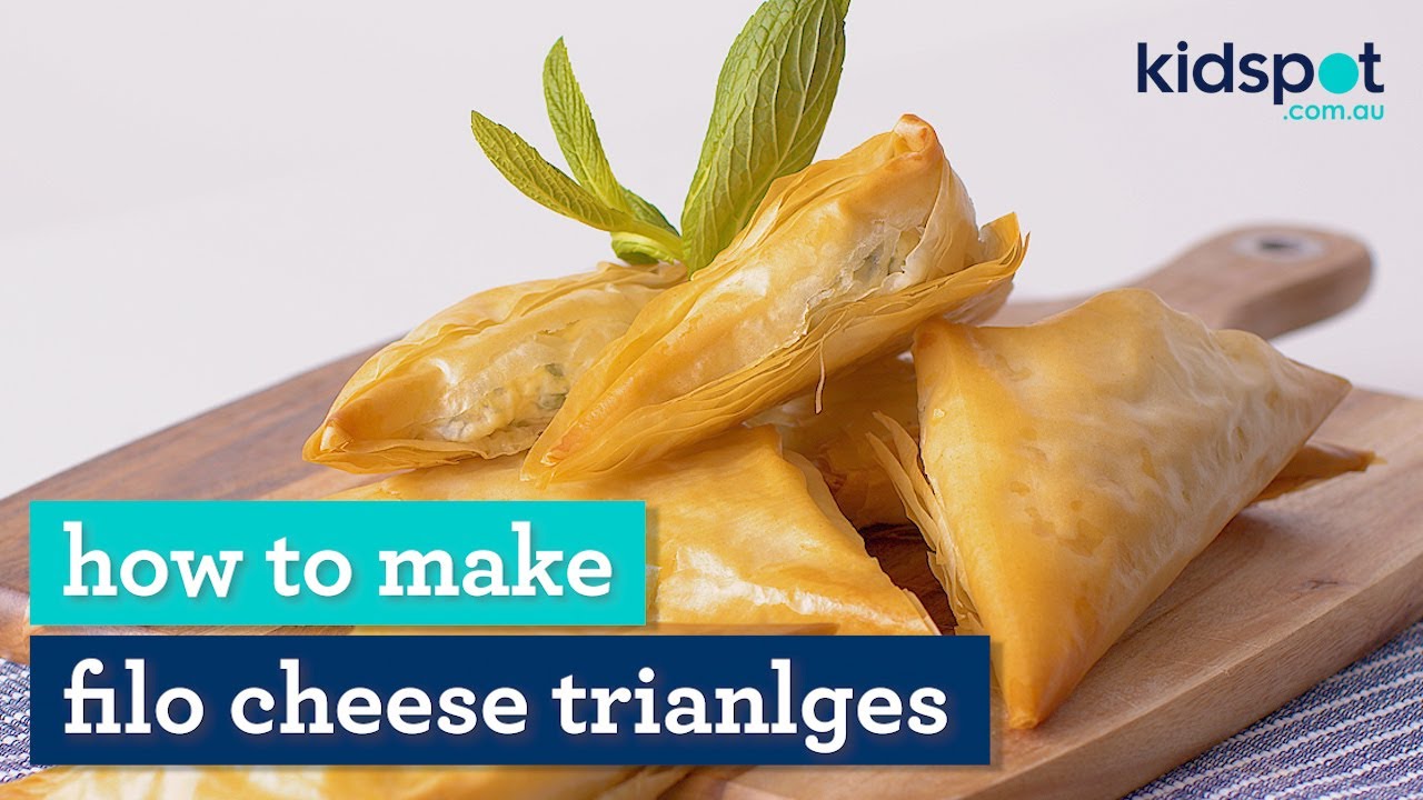 Cheesy Filo Triangles | Easy Kids Recipes | Kidspot - YouTube