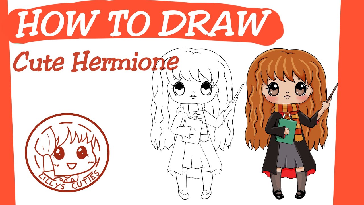 How to Draw! Cute Hermione | Drawing cute Hermione from Harry Potter ...