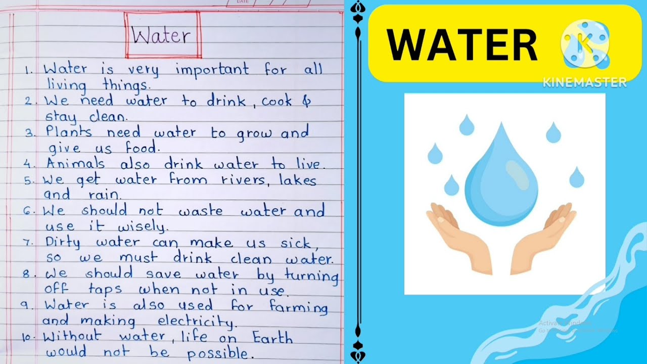 10 Lines Essay on Water | Importance of Water | Easy & Simple Essay for ...