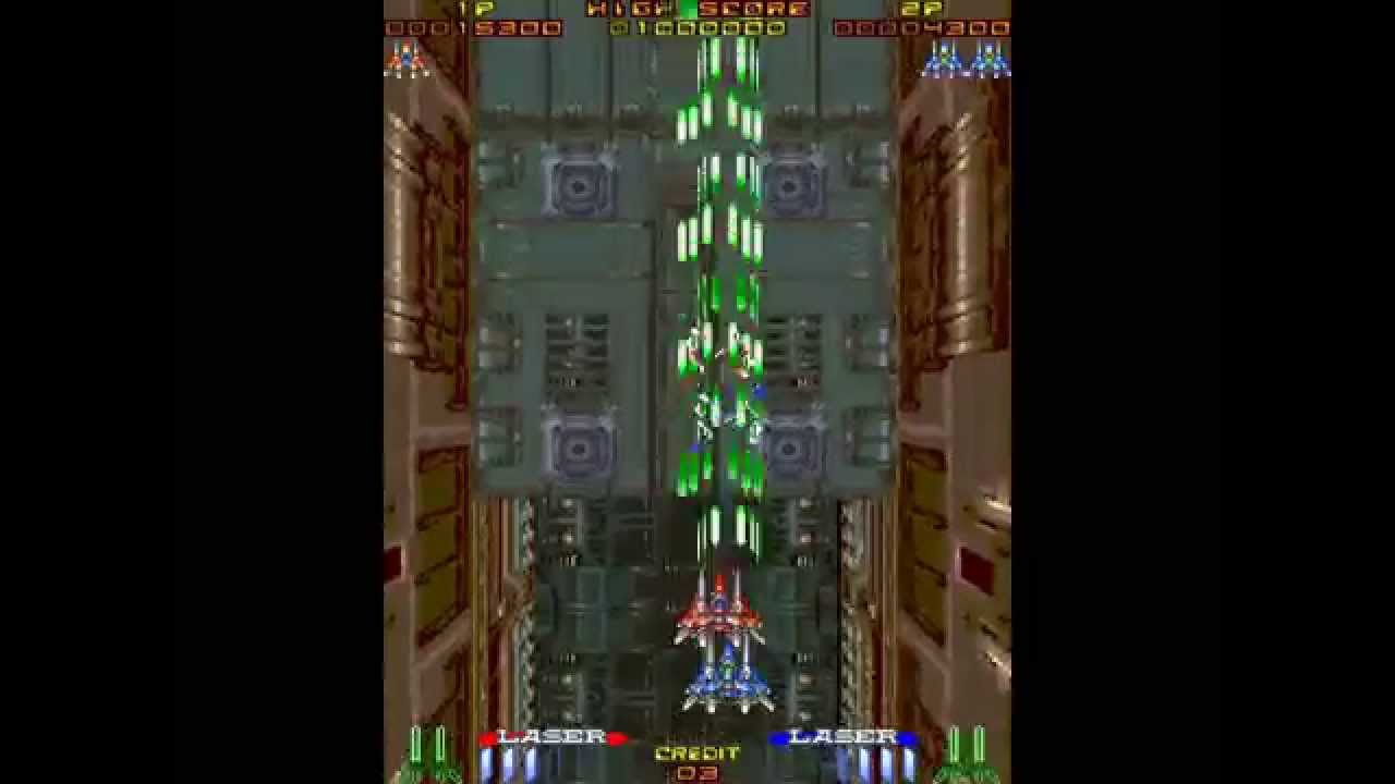 Gunlock/RayForce 2 player Netplay arcade game 60fps - YouTube