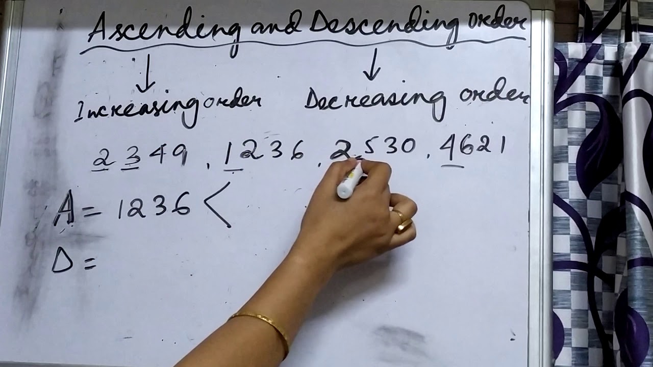 Ascending and Descending order..class 3 - YouTube