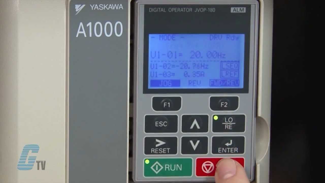 Yaskawa A1000 AC Drive Basic Start Up Using The Keypad YouTube