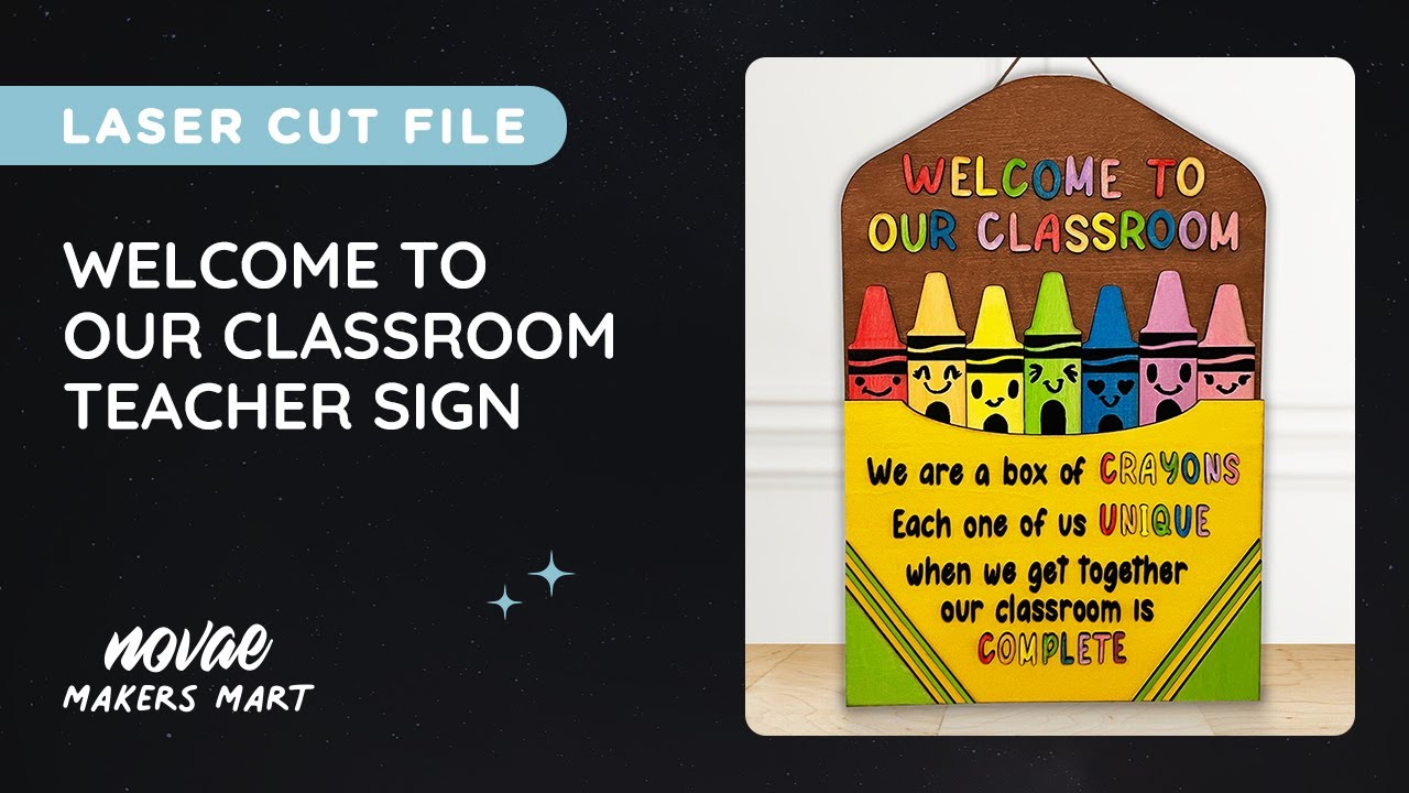 Welcome to Our Classroom Laser SVG Project | DIY Teacher Classroom Sign ...