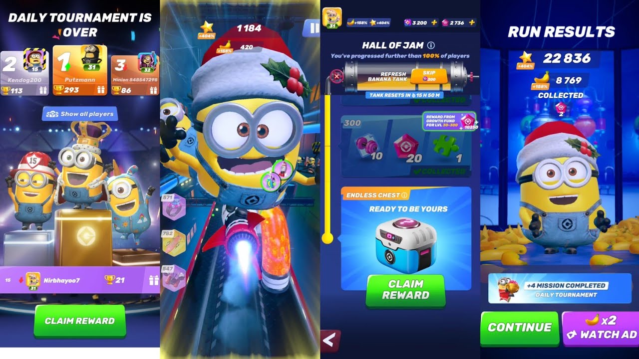 Holiday Season Costume Collection gameplay day 8/9 | New Minion rush ...
